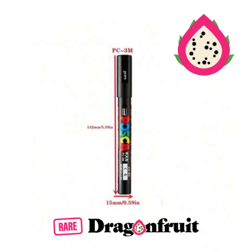 Posca pen the best pen for writing on dragon fruit cutting - Rare ...