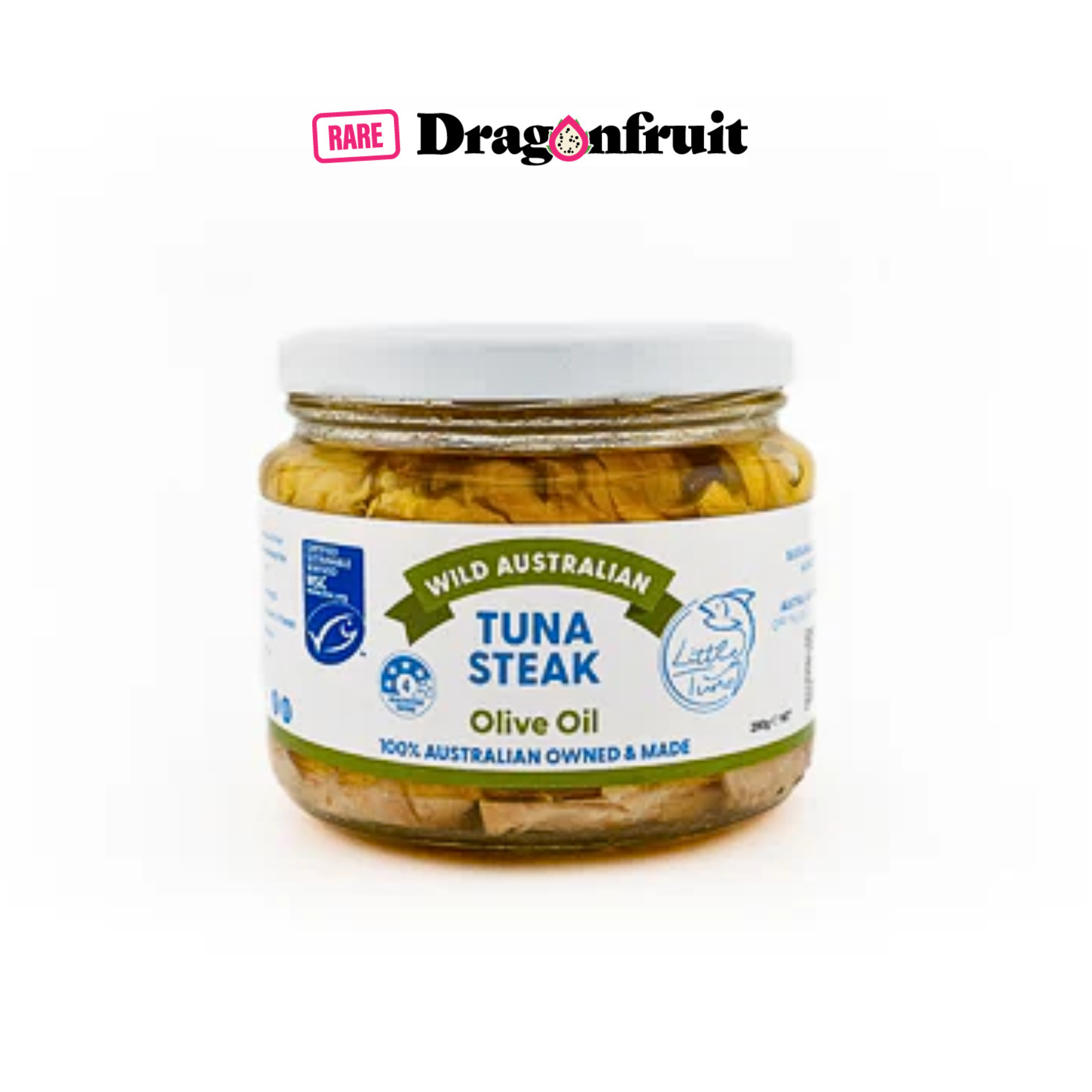 Little Tuna’s - Australian Tuna Steak in Olive Oil - Rare Dragon Fruit