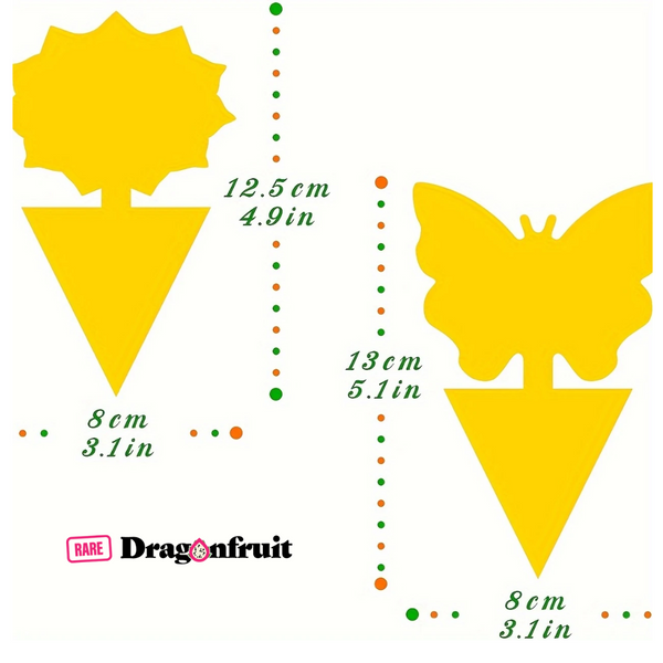 Yellow Sticky Bug Traps – Odorless, Non-Toxic Insect Control x5 Small ...